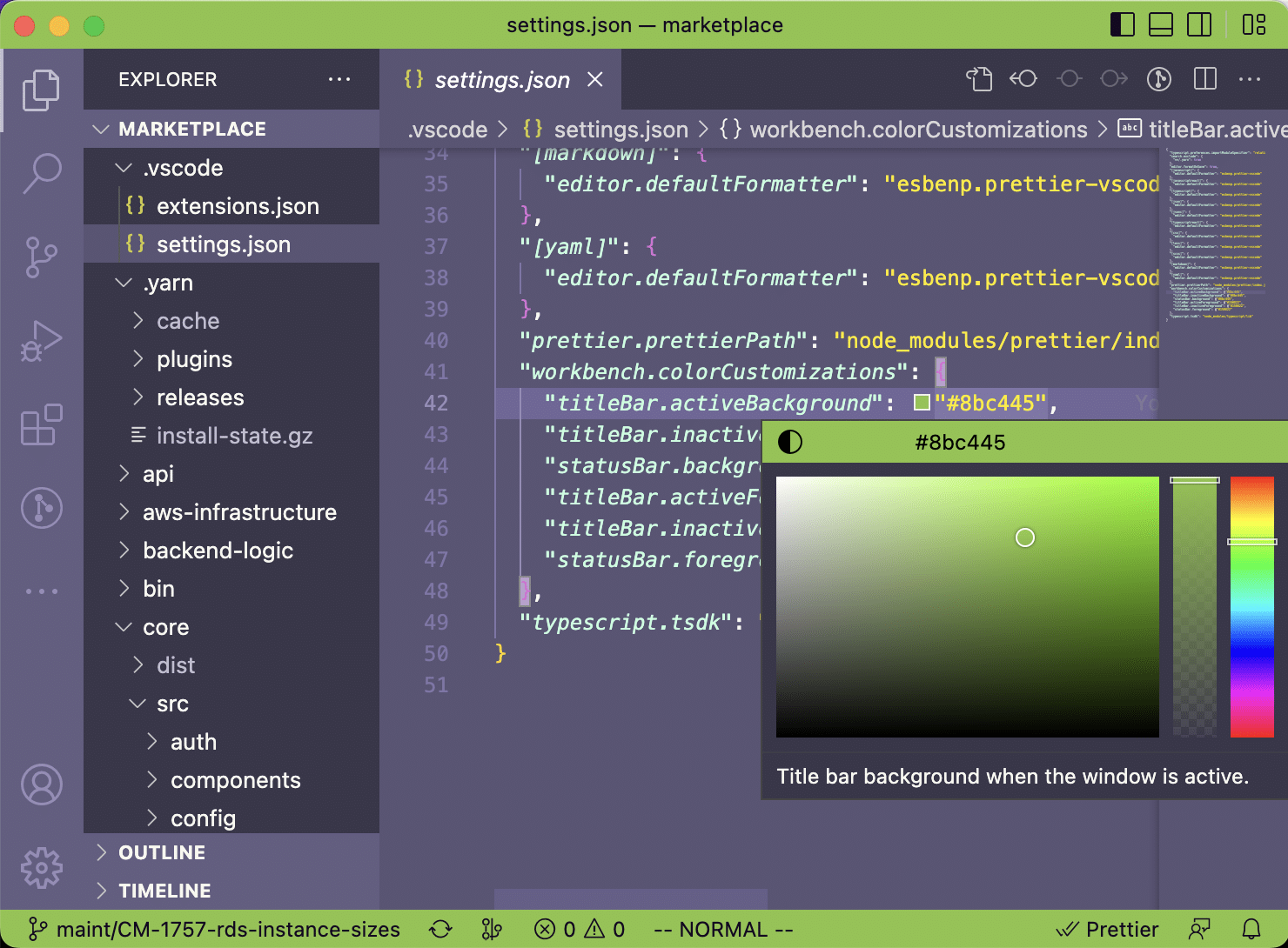Customize VS Code Colors for a Multi-Repo Project Customize VS Code Colors for a Multi-Repo Project