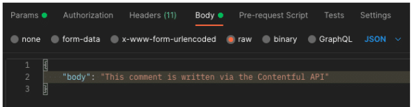 How to Comment Using the Contentful Management API
