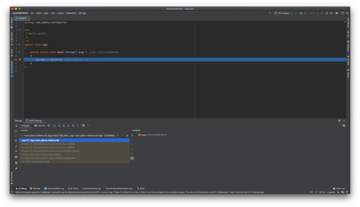 Connecting the Intellij IDEA Debugger to a Maven Execution