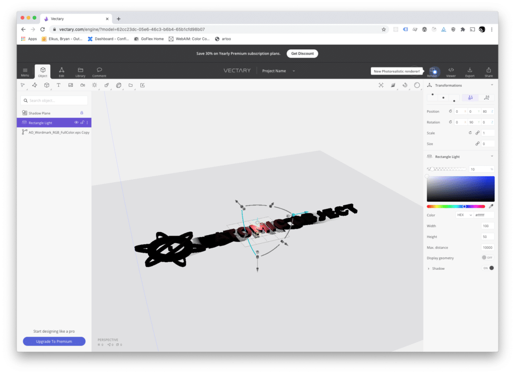 Creating a 3D Logo with Vectary