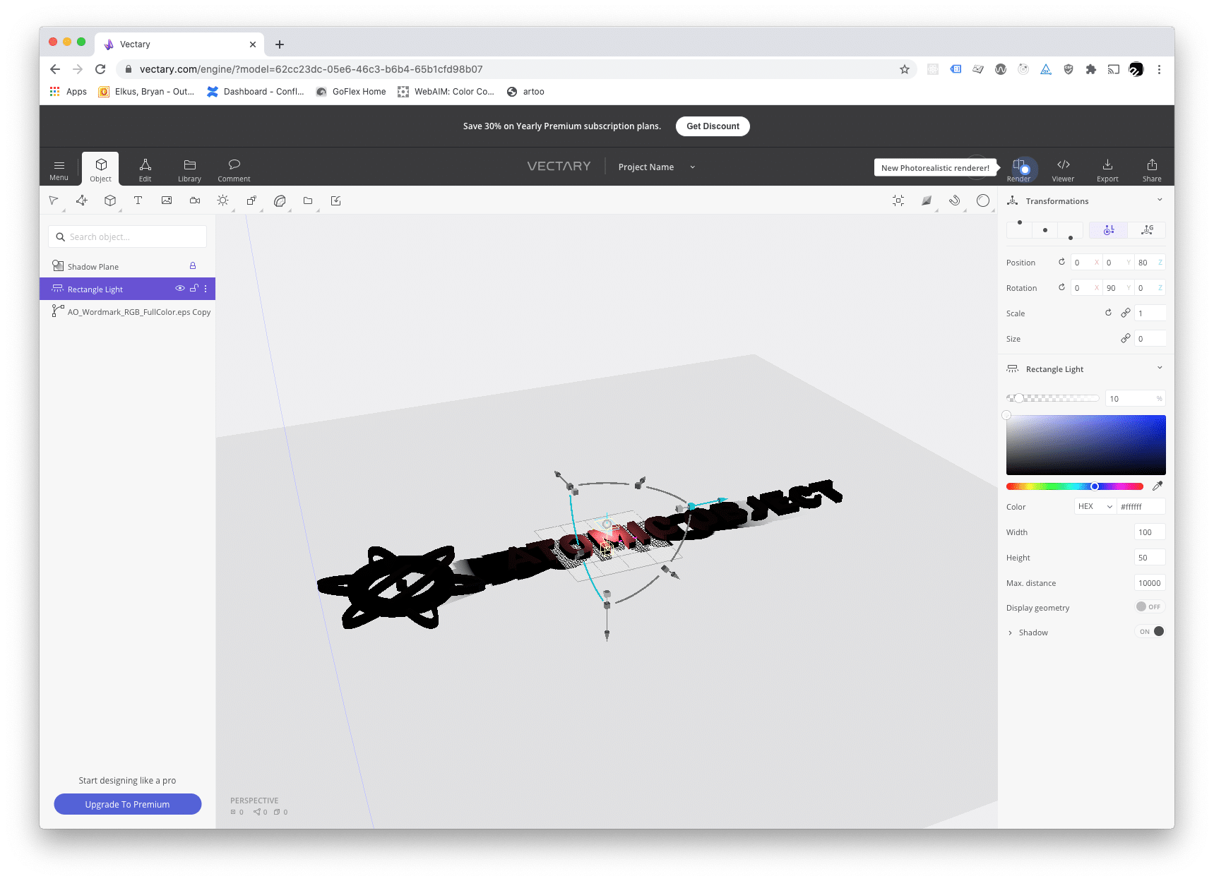 Creating a 3D Logo with Vectary