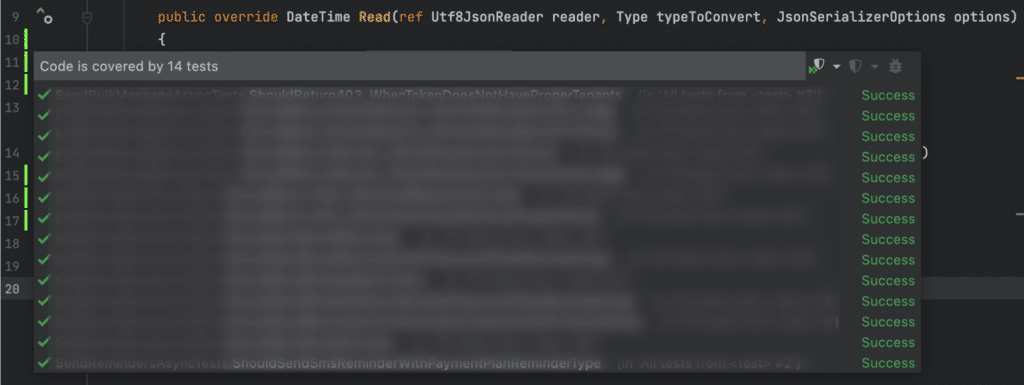 Set Team Standards for Unit Test Code Coverage in JetBrains Rider