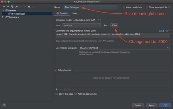 Connecting the Intellij IDEA Debugger to a Maven Execution