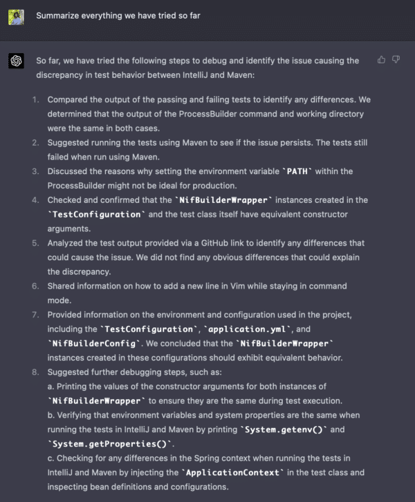 How I Used ChatGPT for Debugging a Process in Java