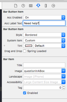 Extending UIBarButtonItem in Xcode for Visibility & Accessibility