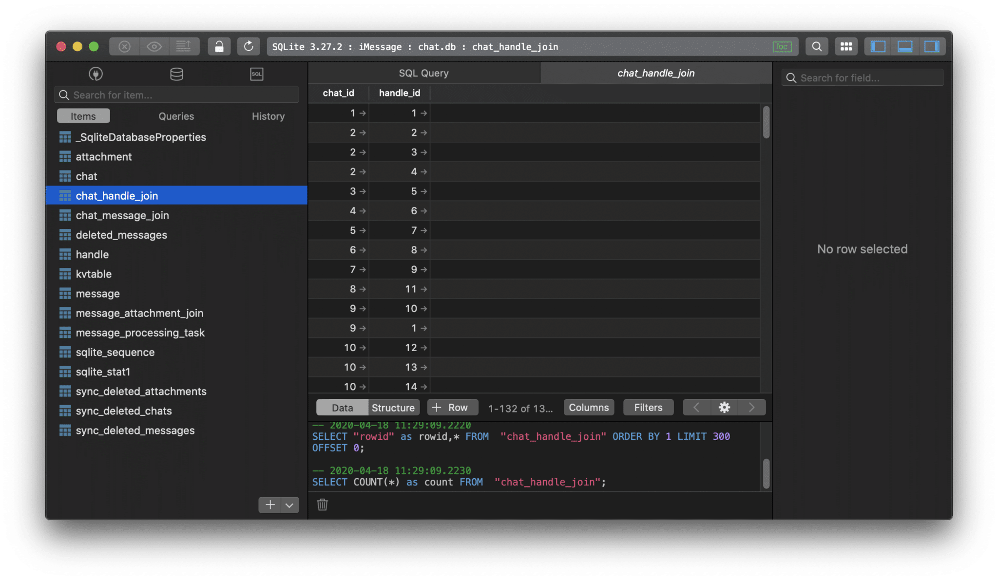 Searching & Exploring Your iMessage Database with SQL Queries