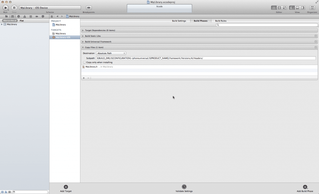Building a Universal Framework for iOS