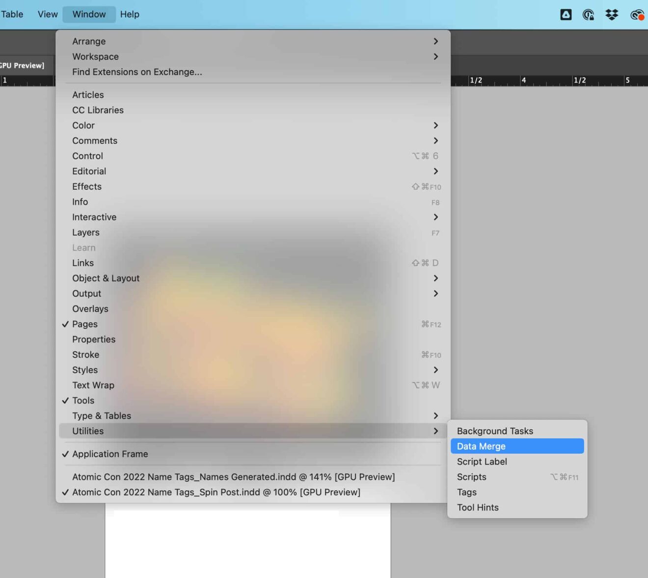 Use Indesigns Data Merge Feature To Create Name Tags