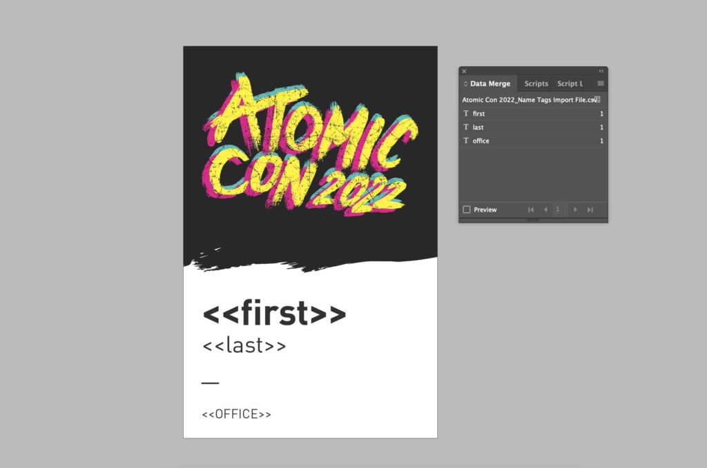 Use InDesign’s Data Merge Feature to Create Name Tags